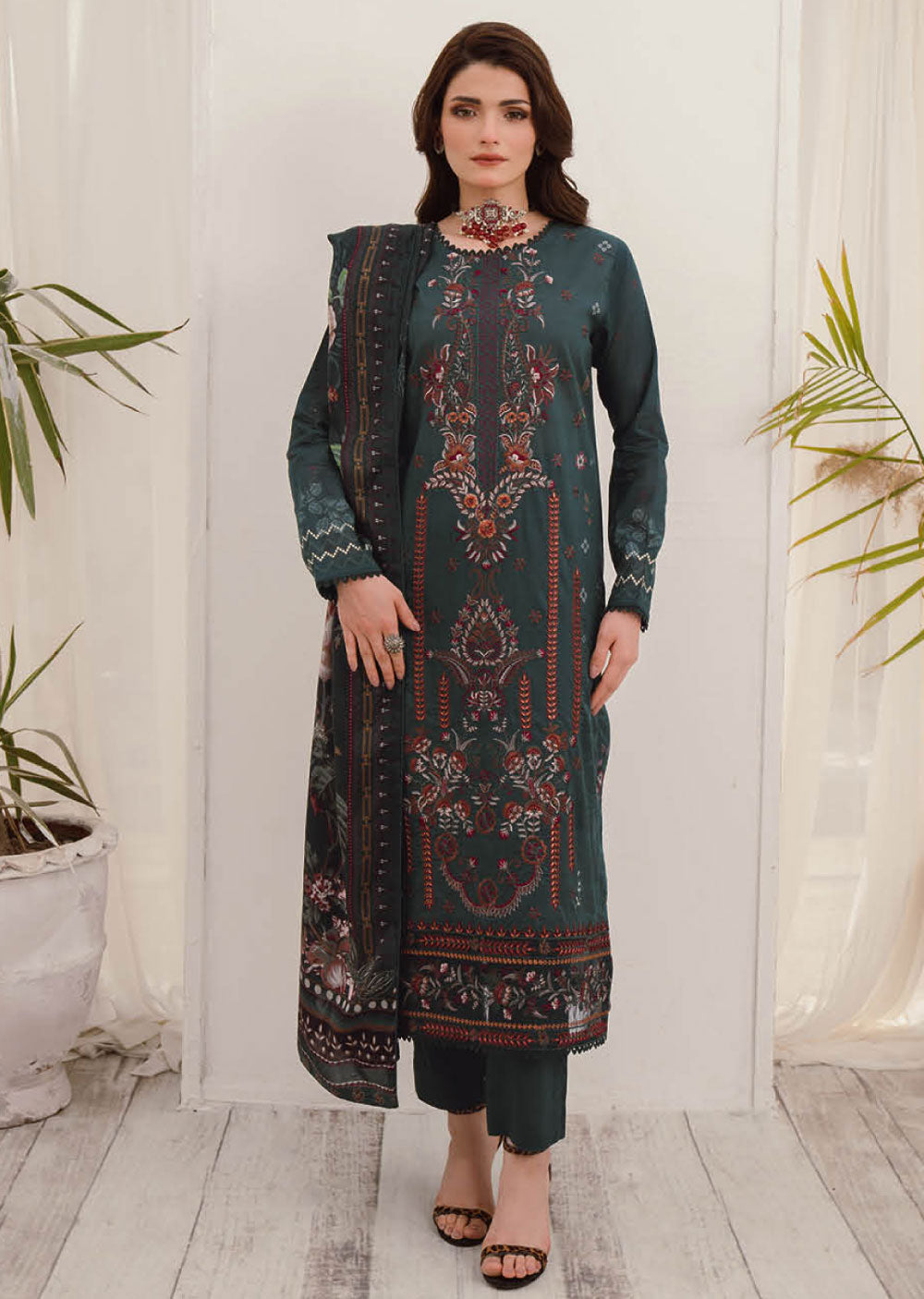 L-1010-R - Readymade - Ramsha Mashaal Luxury Lawn Vol - 10 2024 – Memsaab