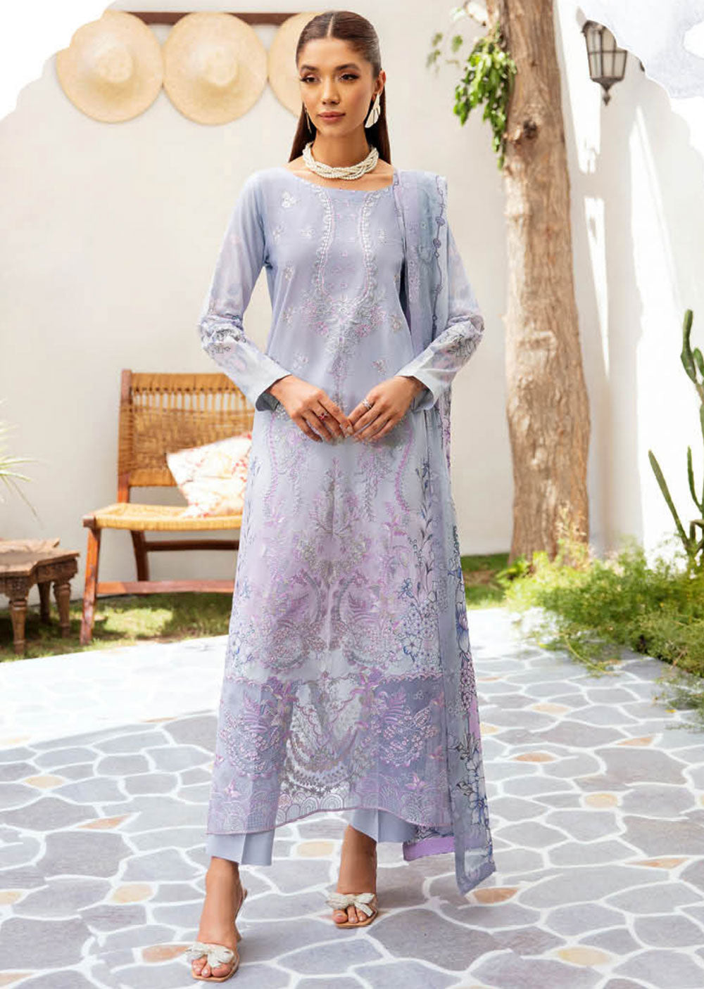 L-1211-R - Readymade - Ramsha Mashaal Luxury Lawn Vol 12 2024 – Memsaab