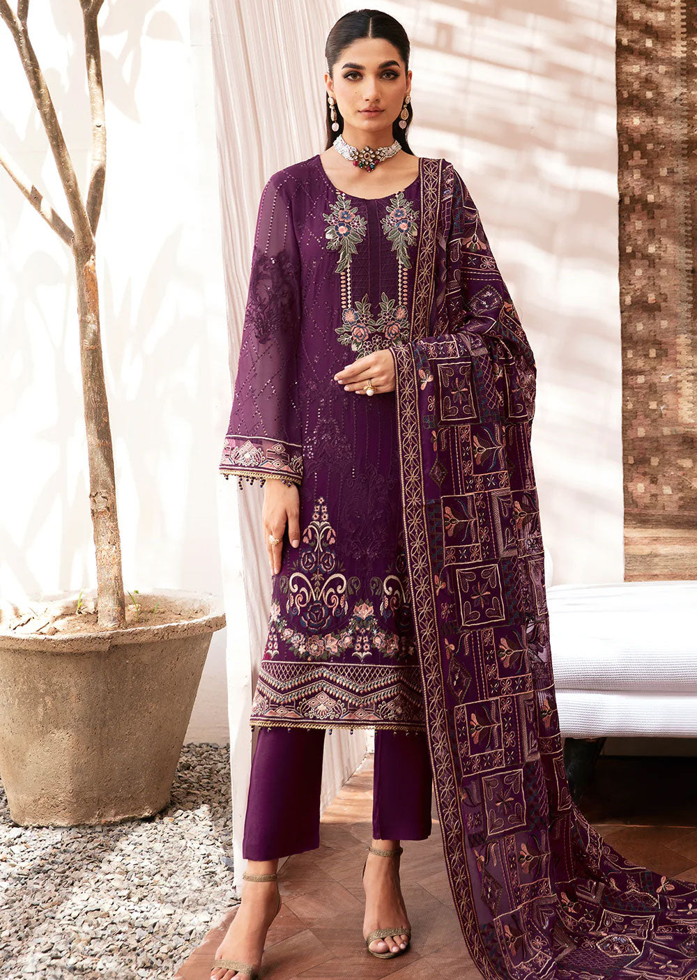 K-201-R - READYMADE - Ramsha Kashish Weightless Chiffon Vol 2 2024 – Memsaab