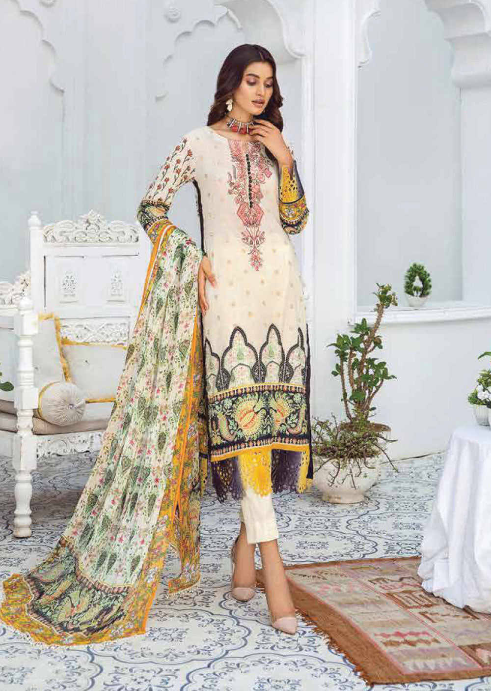 DPLC-01-R - Pegasus - Readymade - Dahlia Printed Lawn Collection 2023 – Memsaab
