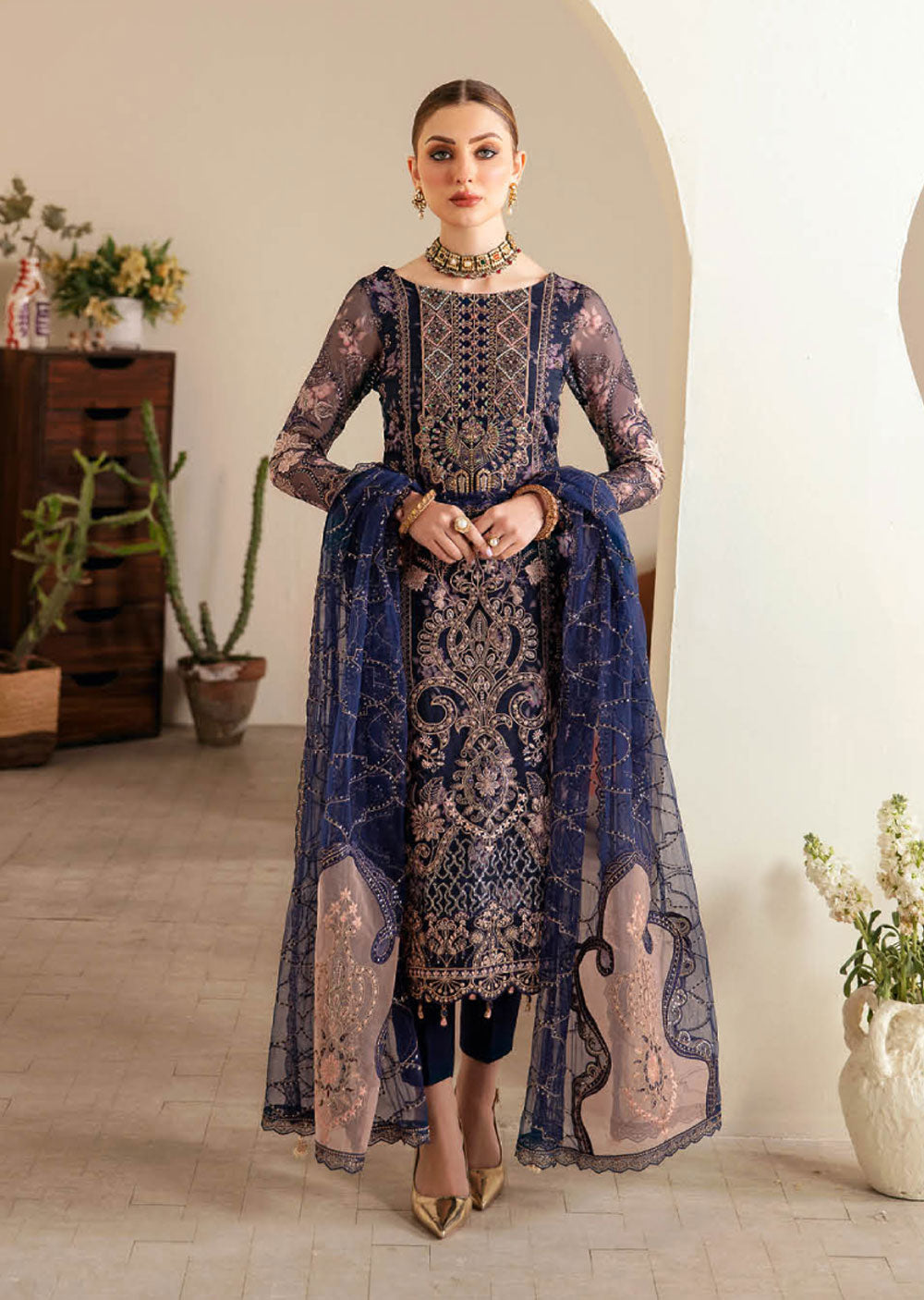 D-101 - Unstitched - Ramsha Festive Collection Vol 01 2024 – Memsaab