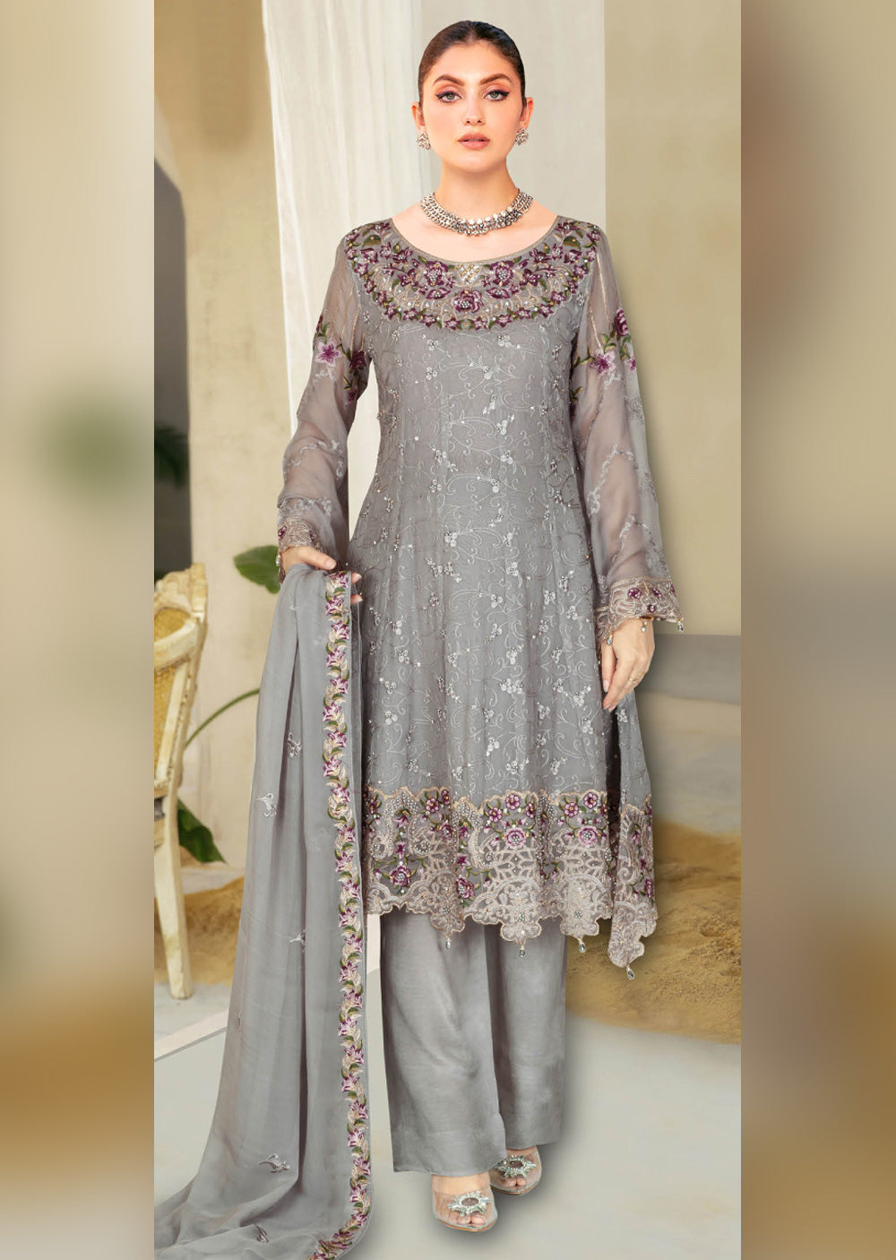 W-318-B - Readymade - Ramsha Suit 2024 – Memsaab
