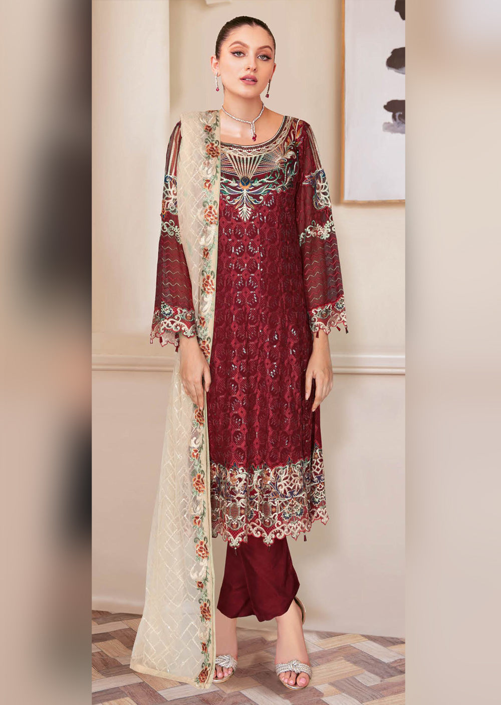 RM-208-B Readymade - Ramsha Suit 2024 – Memsaab
