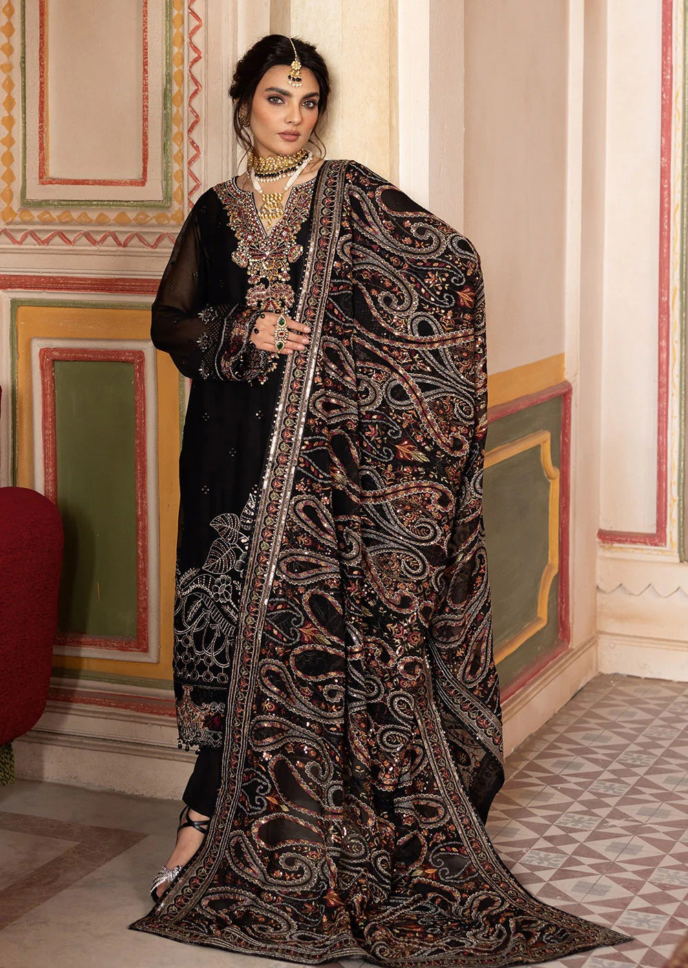 T-304- Readymade- DASTAN BY RAMSHA Premium Chiffon Suit 2025 – Memsaab