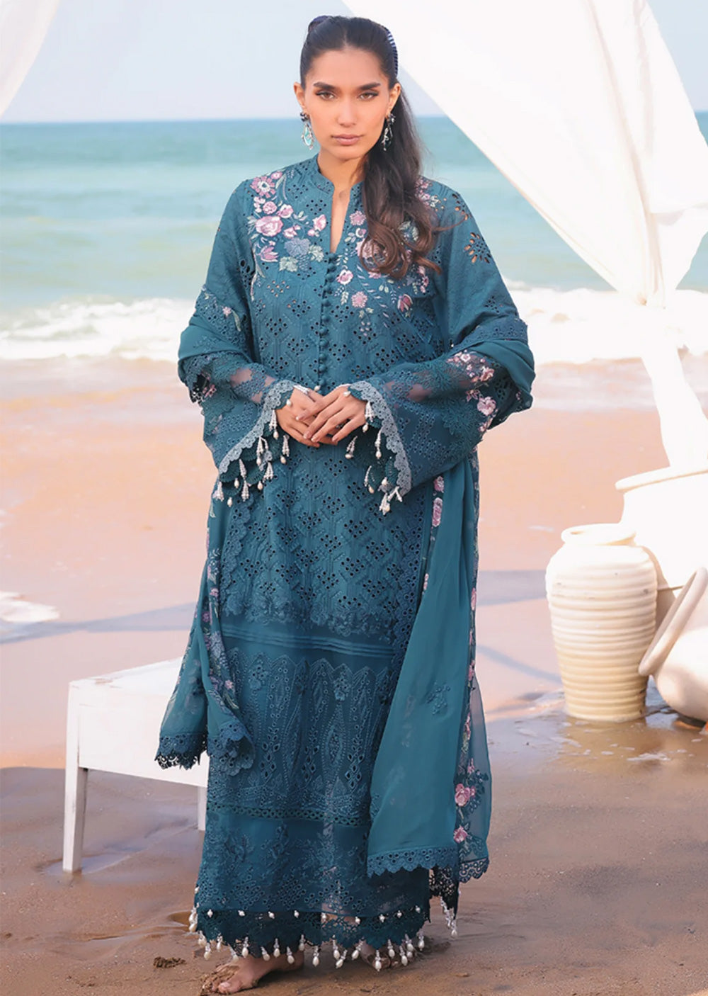HNA-86 - Mirha - Hania Luxury Lawn Collection 2025 – Memsaab