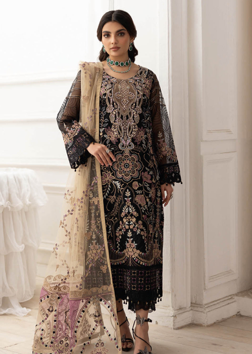 P-206- Ready Made - Dastoor by Ramsha Luxury Organza Vol 2 – Memsaab