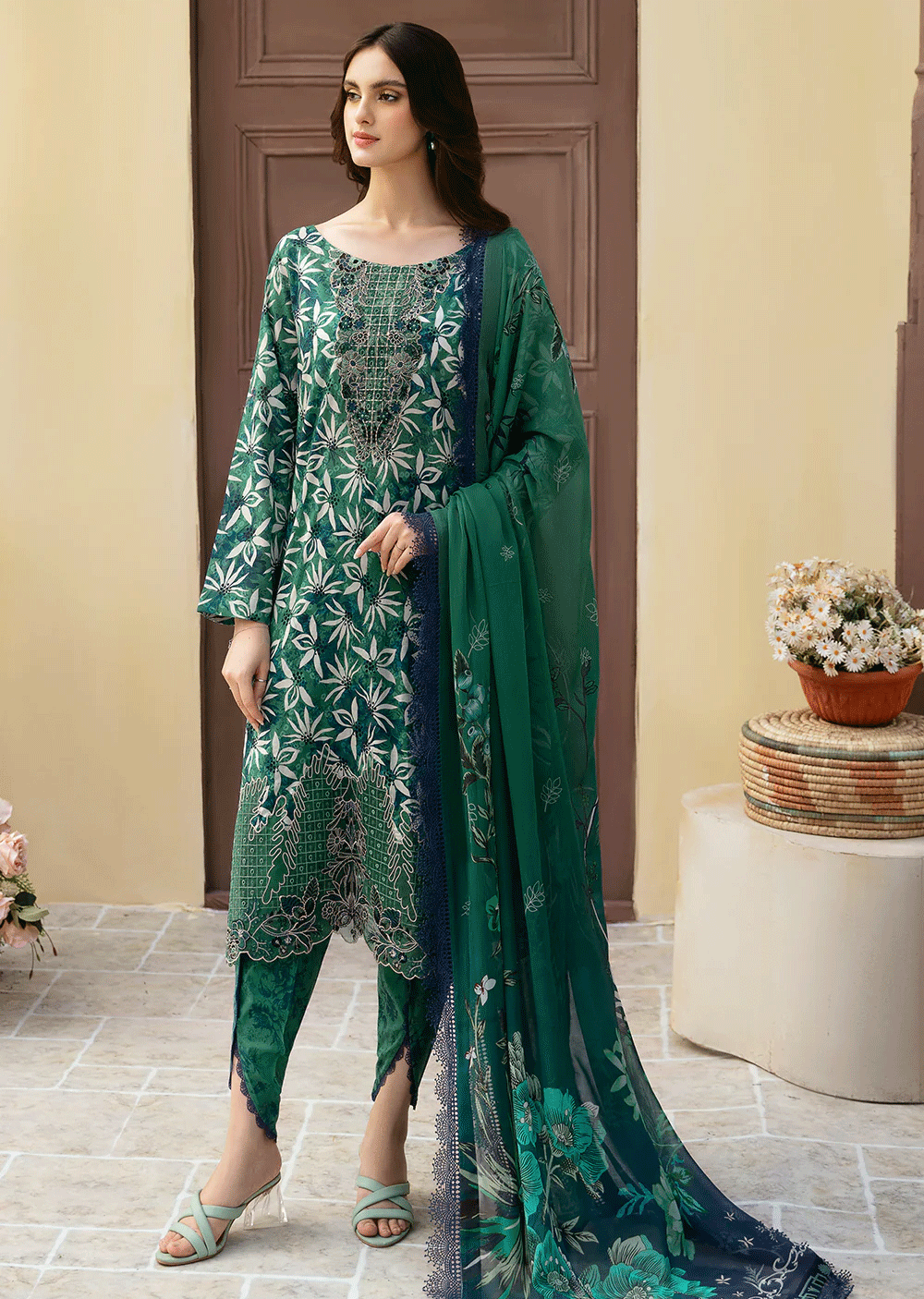 N-507 - Unstitched - Ramsha Rangrez Lawn Collection Vol 5 2024 – Memsaab