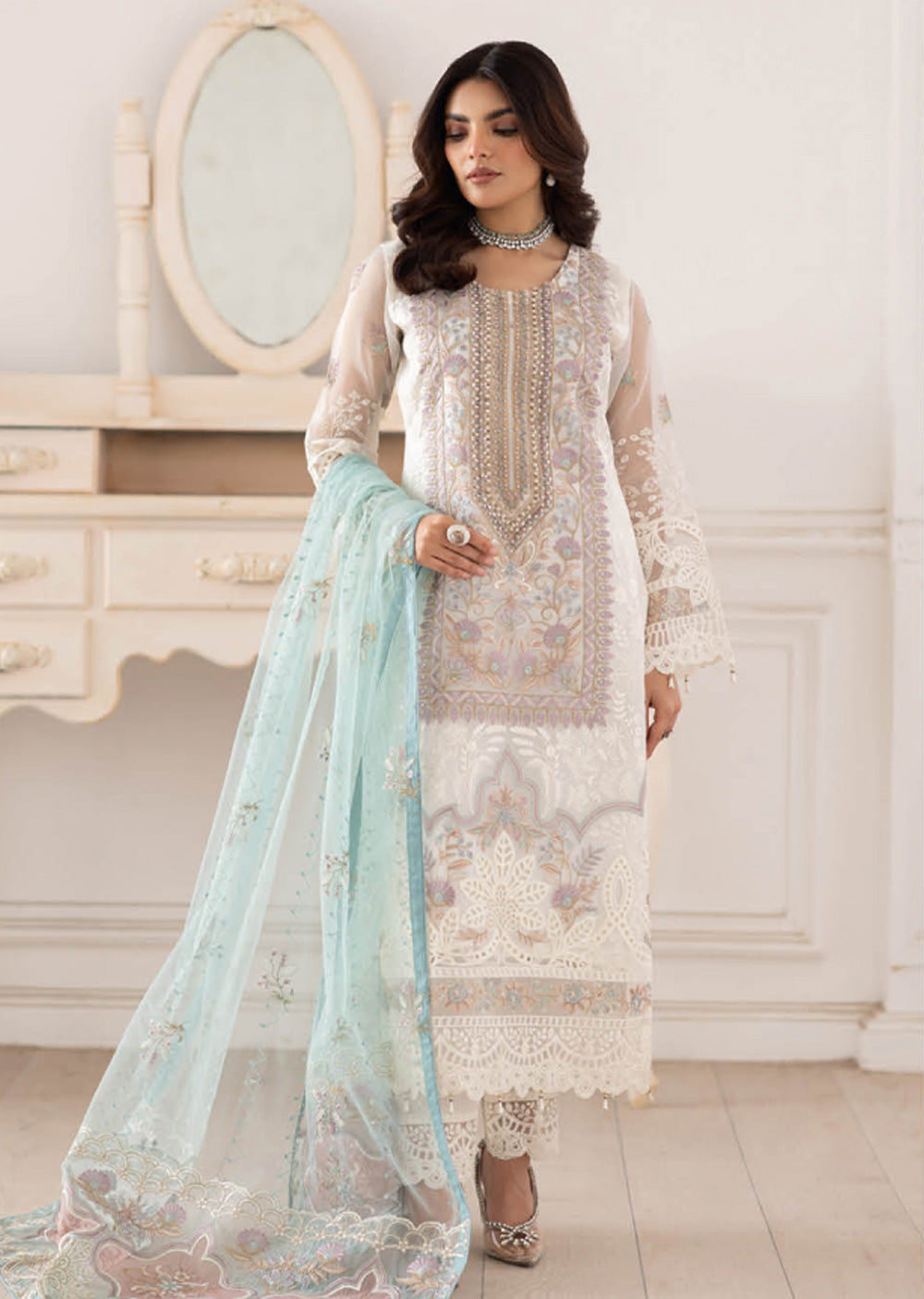 P-207- Ready Made - Dastoor by Ramsha Luxury Organza Vol 2 – Memsaab