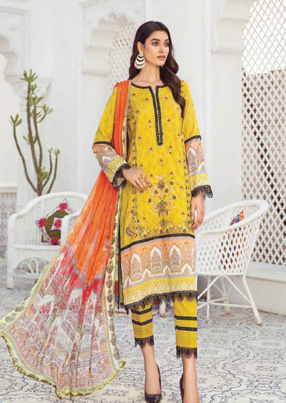 DPLC-09-R - Ursa - Readymade - Dahlia Printed Lawn Collection 2023 – Memsaab