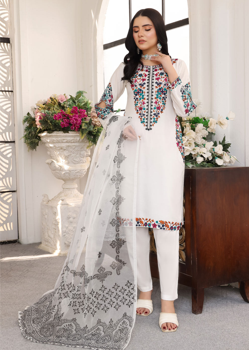 HK248 - White Readymade Mummy & Me Suit Linen Suit – Memsaab