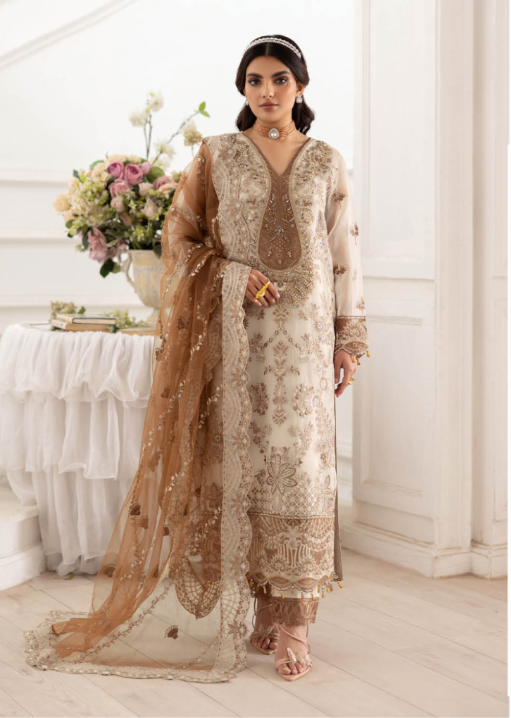P-209- Ready Made - Dastoor by Ramsha Luxury Organza Vol 2 – Memsaab