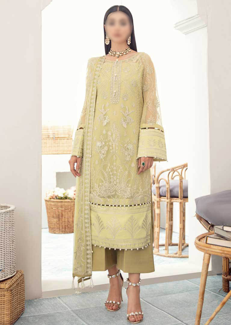 DP08 - Pareesa - Unstitched - Gulaal Premium Embroidered Chiffon Colle – Memsaab