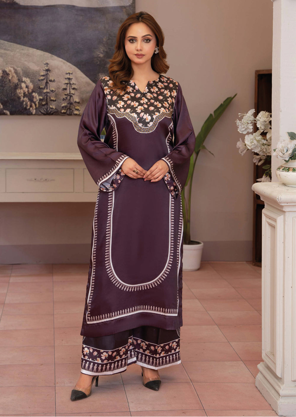 RNY-05 - PARWEEN - Aura Silk Co-ord – Memsaab