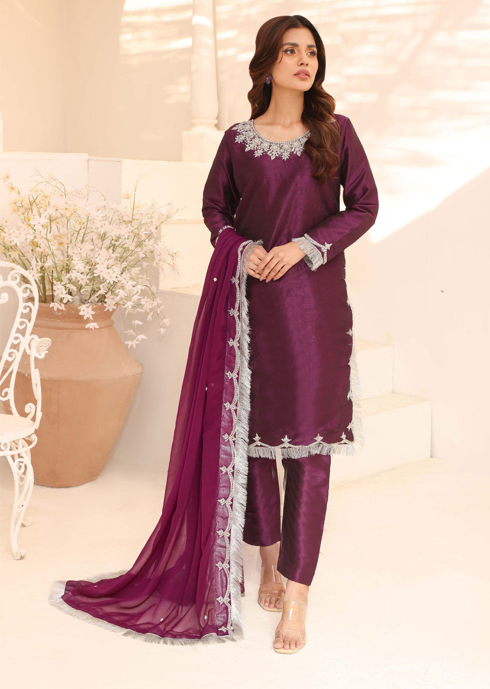 SRB110 - SADA BAHAR - Purple Sehrish.B Designer Outfit – Memsaab