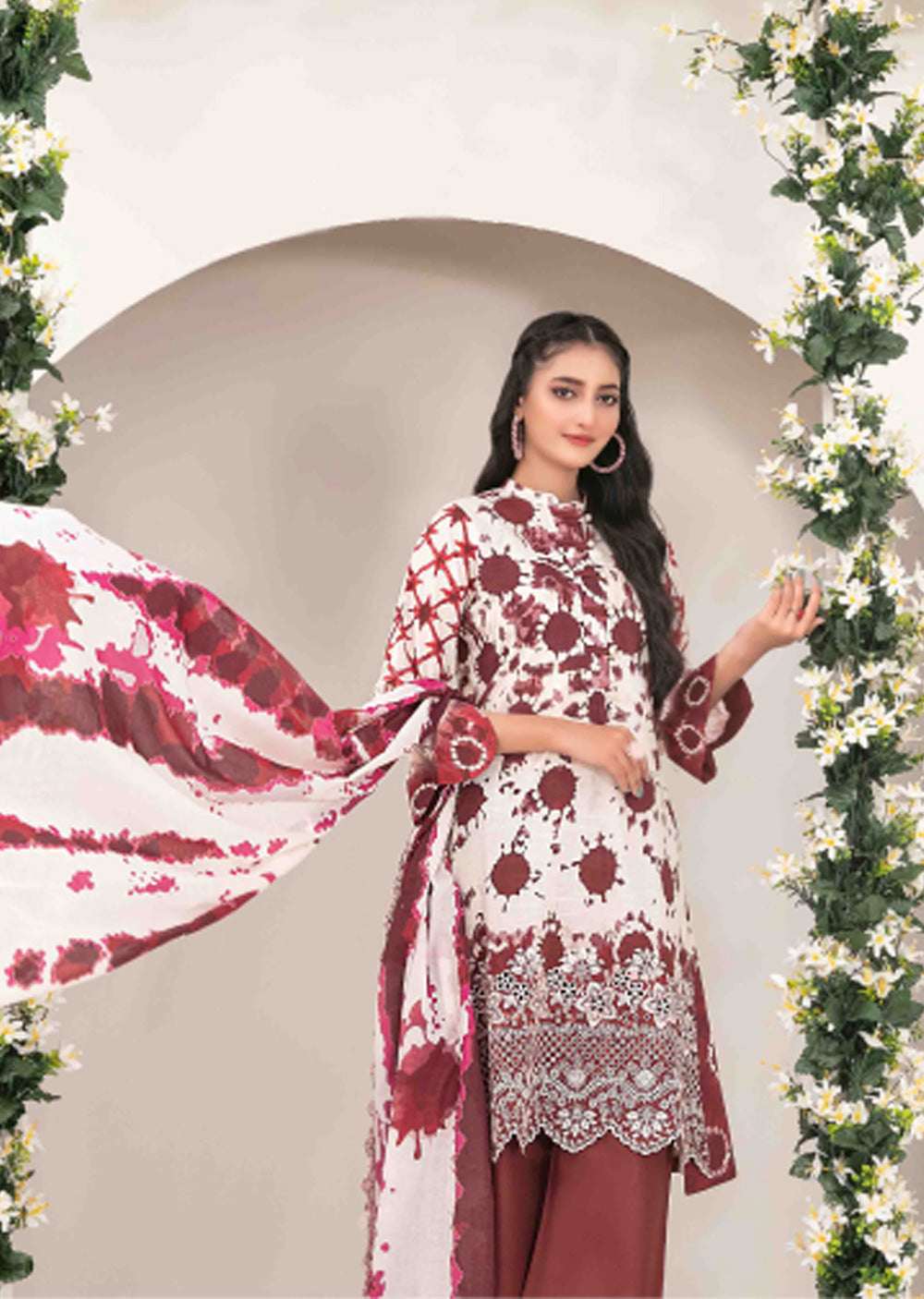 TWD-1395 Readymade Haliyah Tawakkal Lawn Suit 2025 – Memsaab