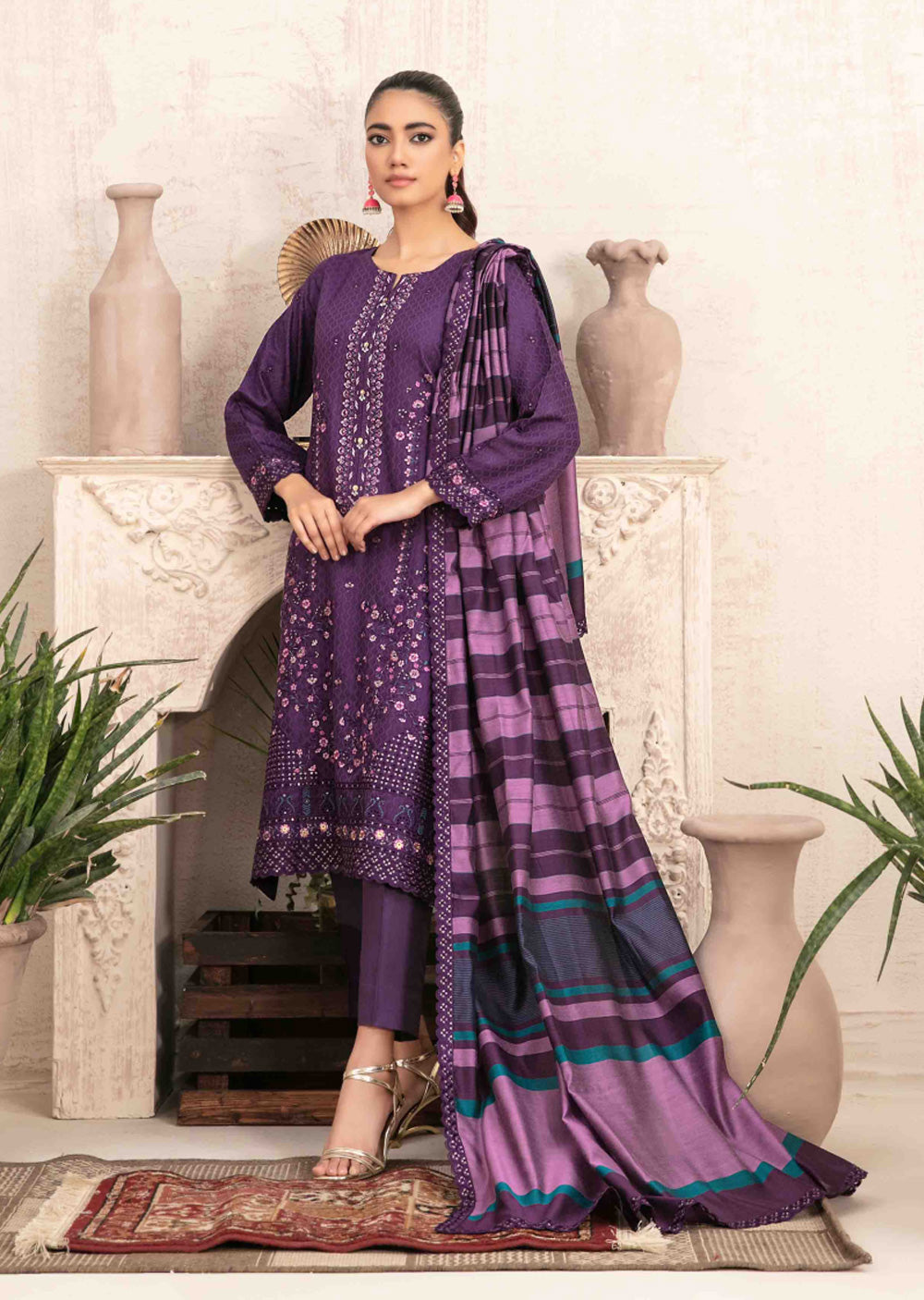 NTR-5261 - Unstitched - Nurten Fancy Embroidered Viscose Suit 2025 ...