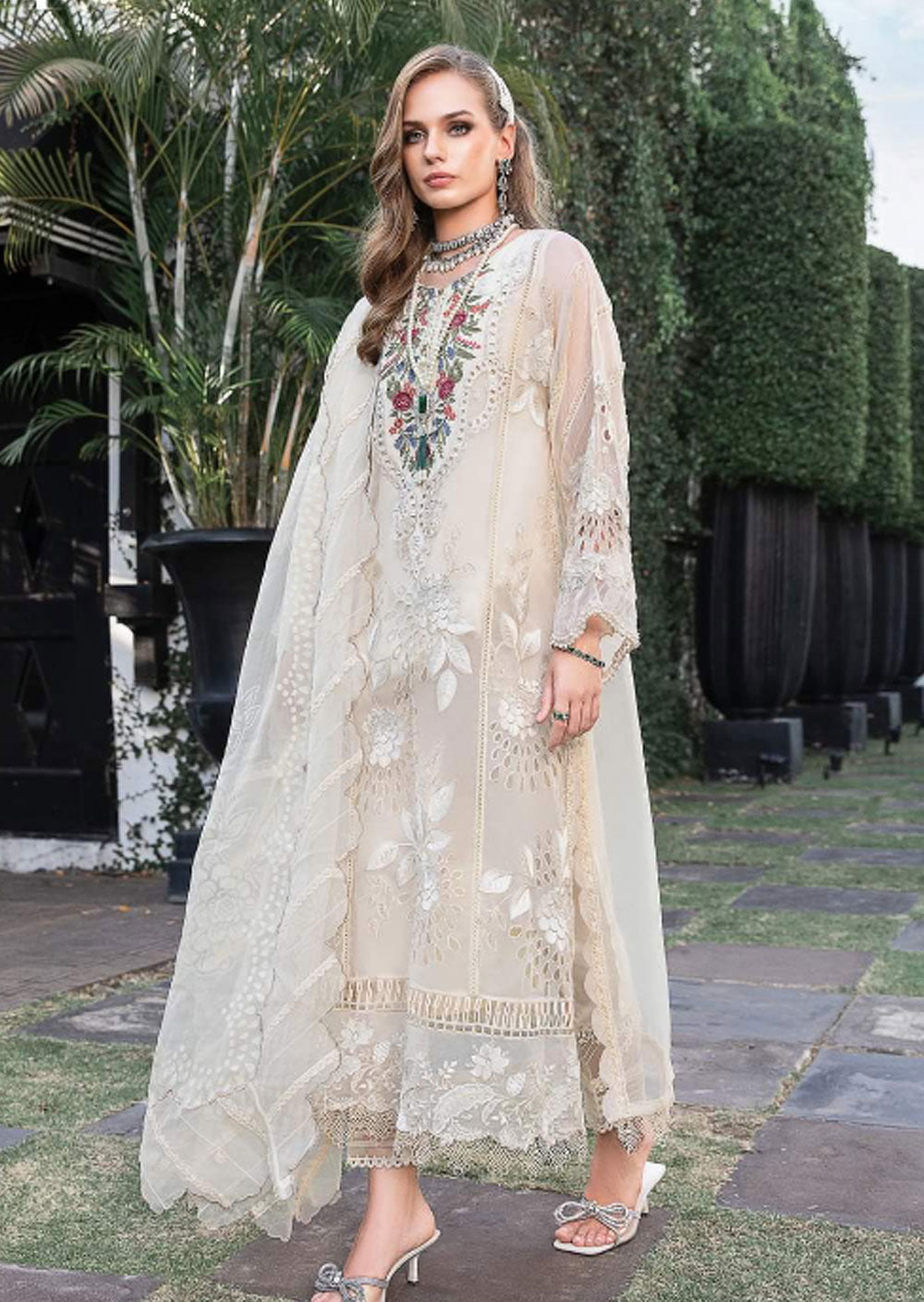 MSB01 - Unstitched - Maria.B Luxury Lawn Eid Edition 2023 – Memsaab