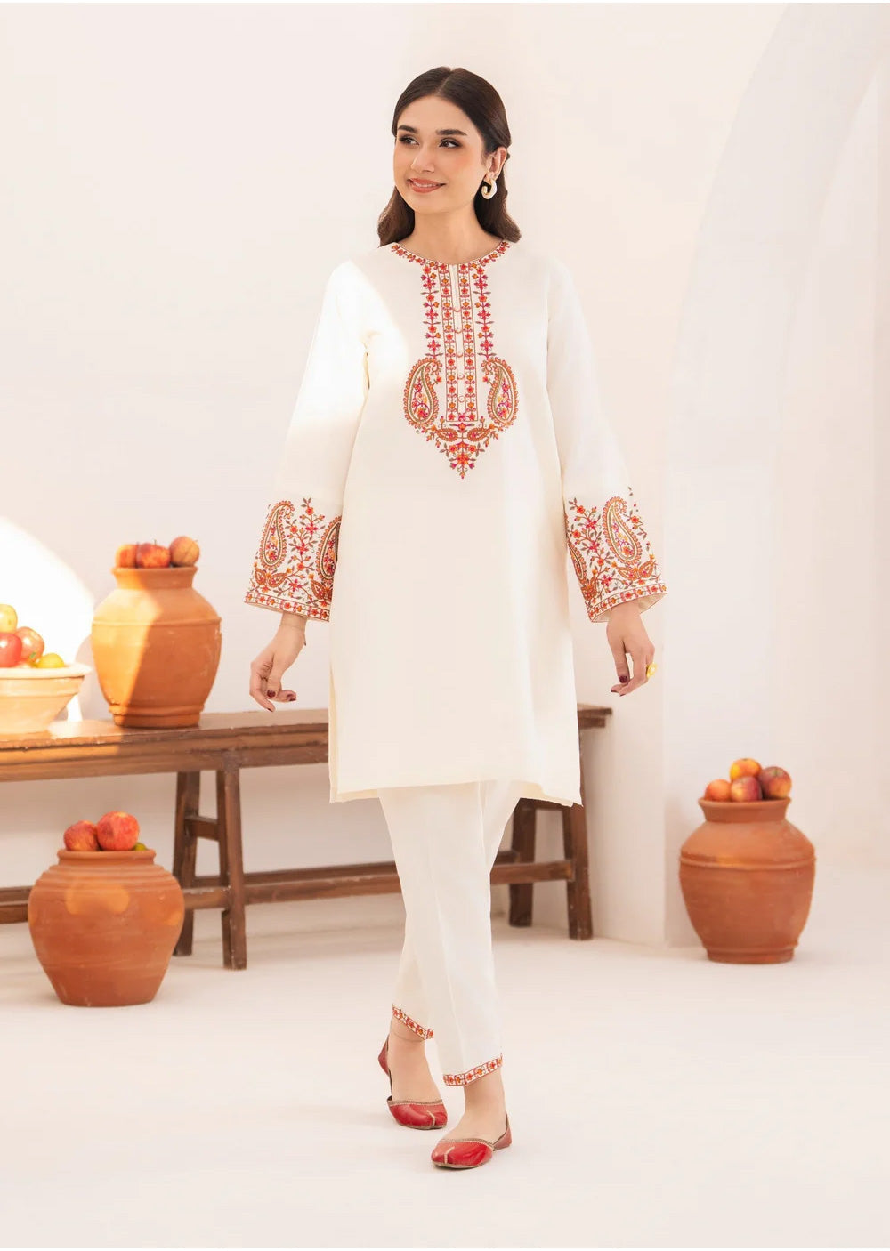 SBMT-01 - Zuruj White - Readymade - 2 Piece Sahiba by Mirza Suit 2025 ...