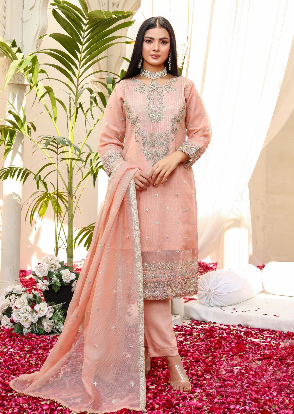 KLD1018 Tish - Readymade Khadi Net Suit – Memsaab