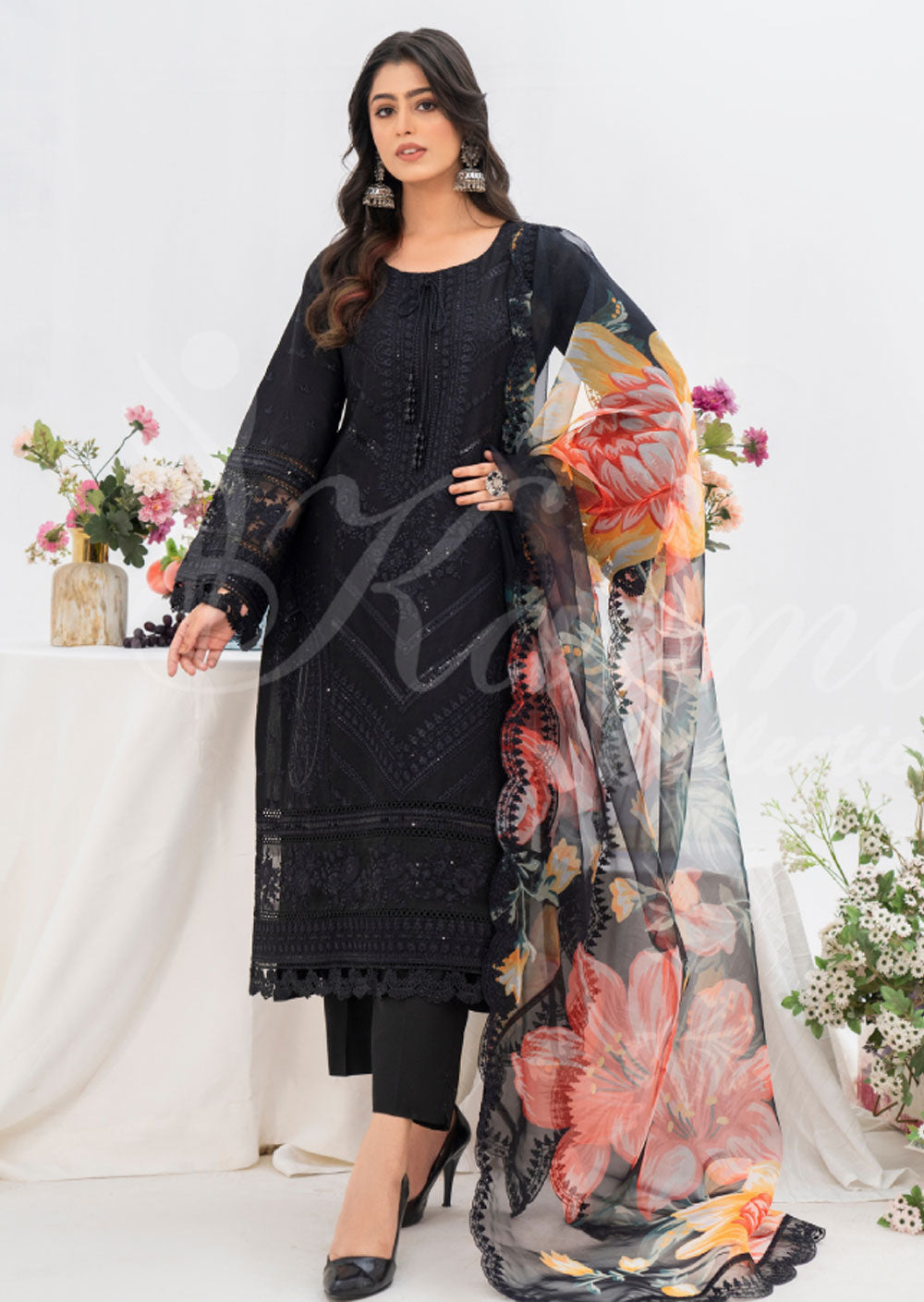 KC-1323 Black Readymade Tehazeeb Collection by Karma 2023 – Memsaab