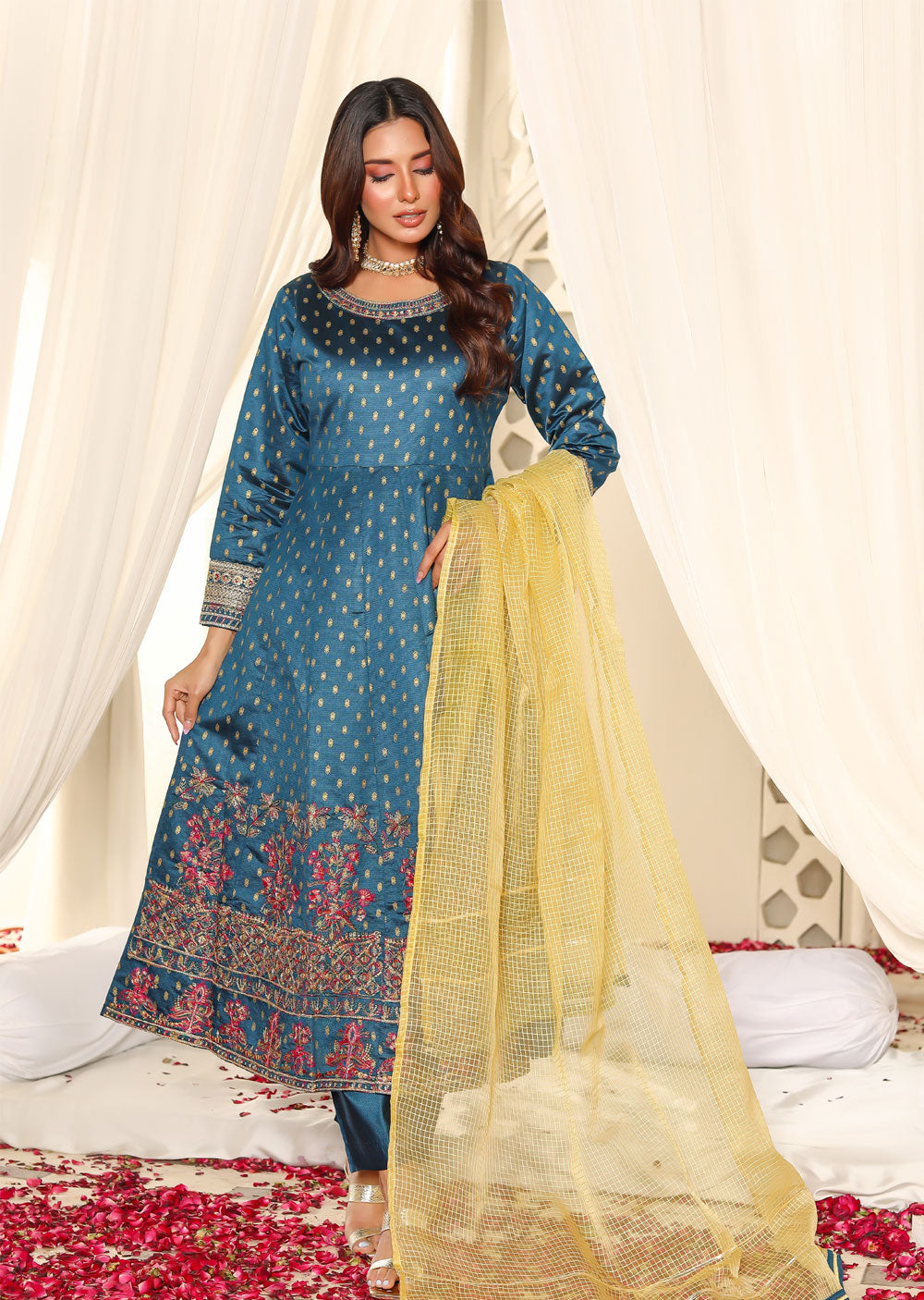 KLD1006 Laiba - Readymade Khadi Net Suit – Memsaab