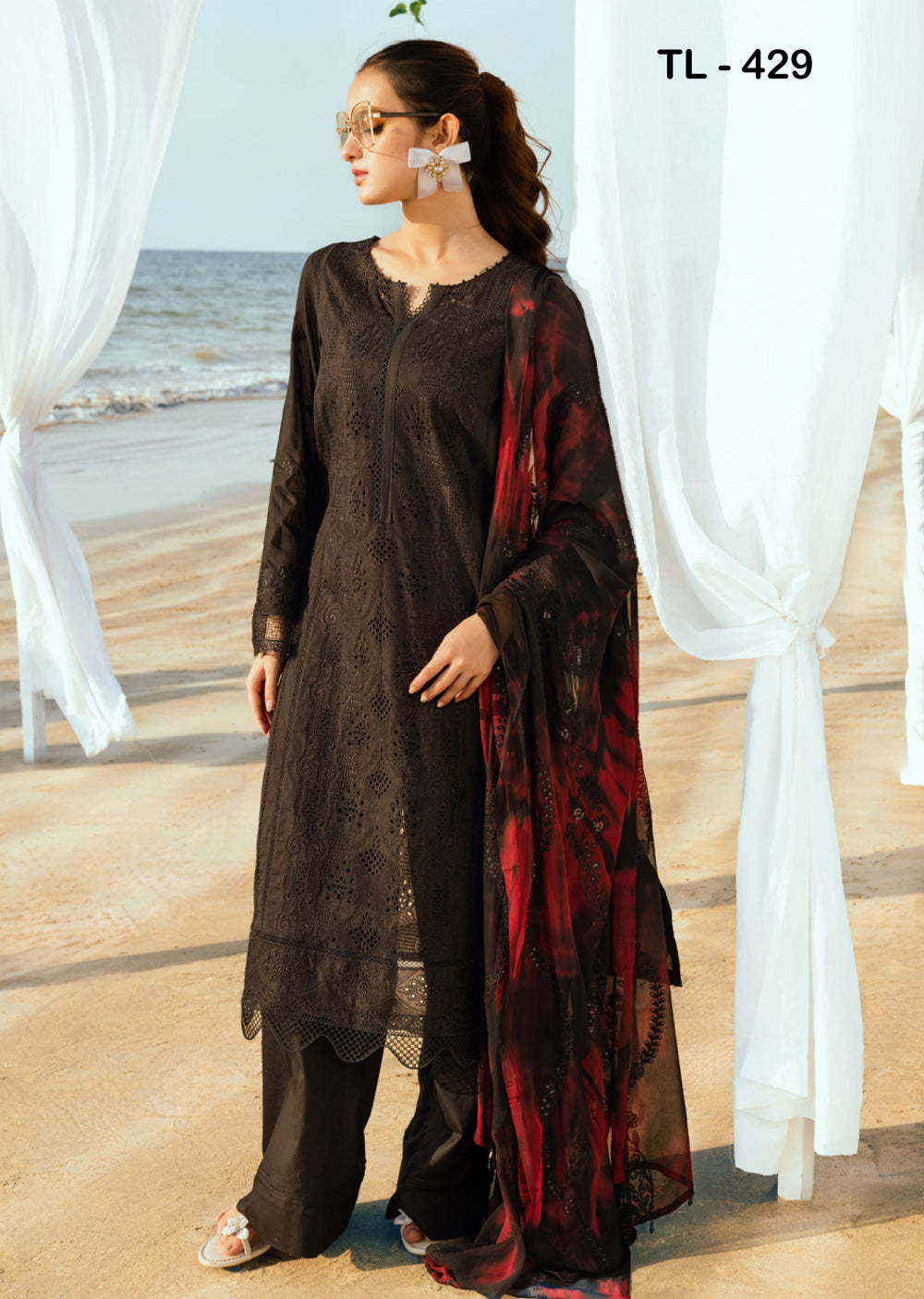 THZ-429 - Readymade - Tehzeeb Chickenkari Lawn Collection 2025 – Memsaab