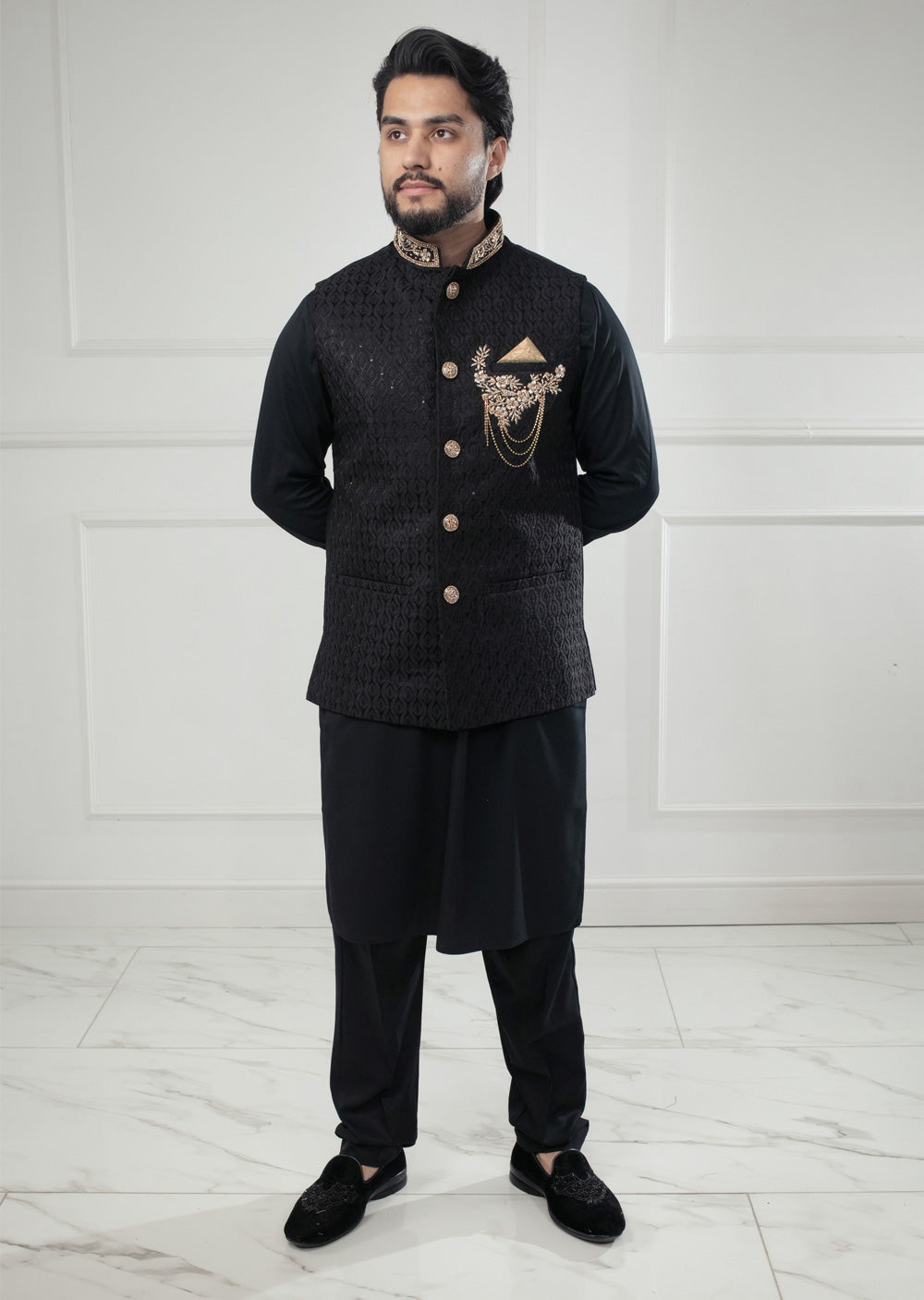 AK206 Fancy Waistcoat - Father & Son - 4 Colours – Memsaab