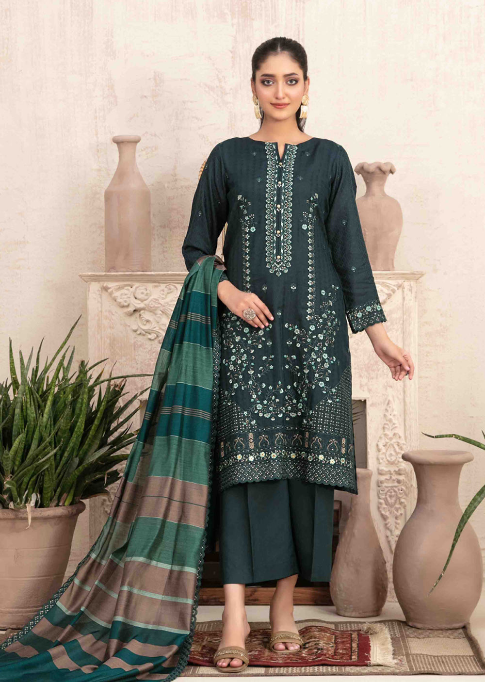 NTR-5262 - Unstitched - Nurten Fancy Embroidered Viscose Suit 2025 ...