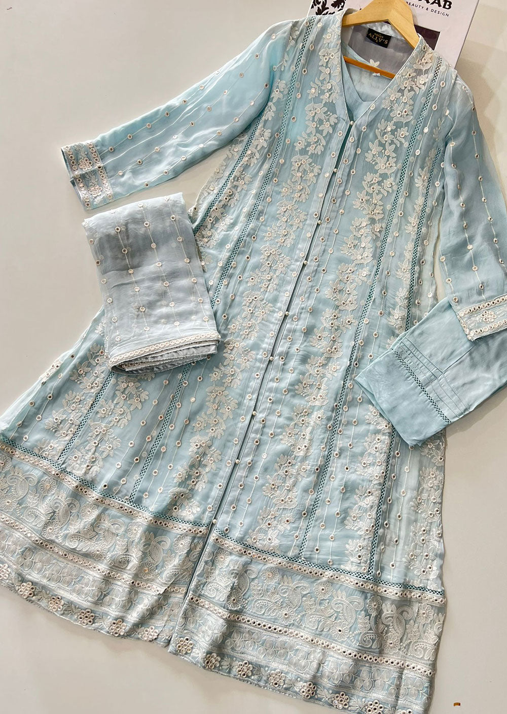 AL-3527 Readymade Blue Ally's Dress – Memsaab