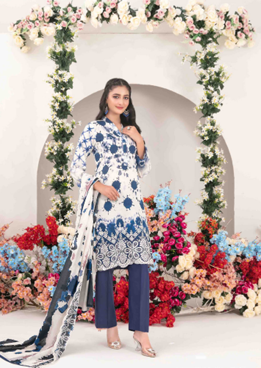 TWD-1397 Readymade Haliyah Tawakkal Lawn Suit 2025 – Memsaab