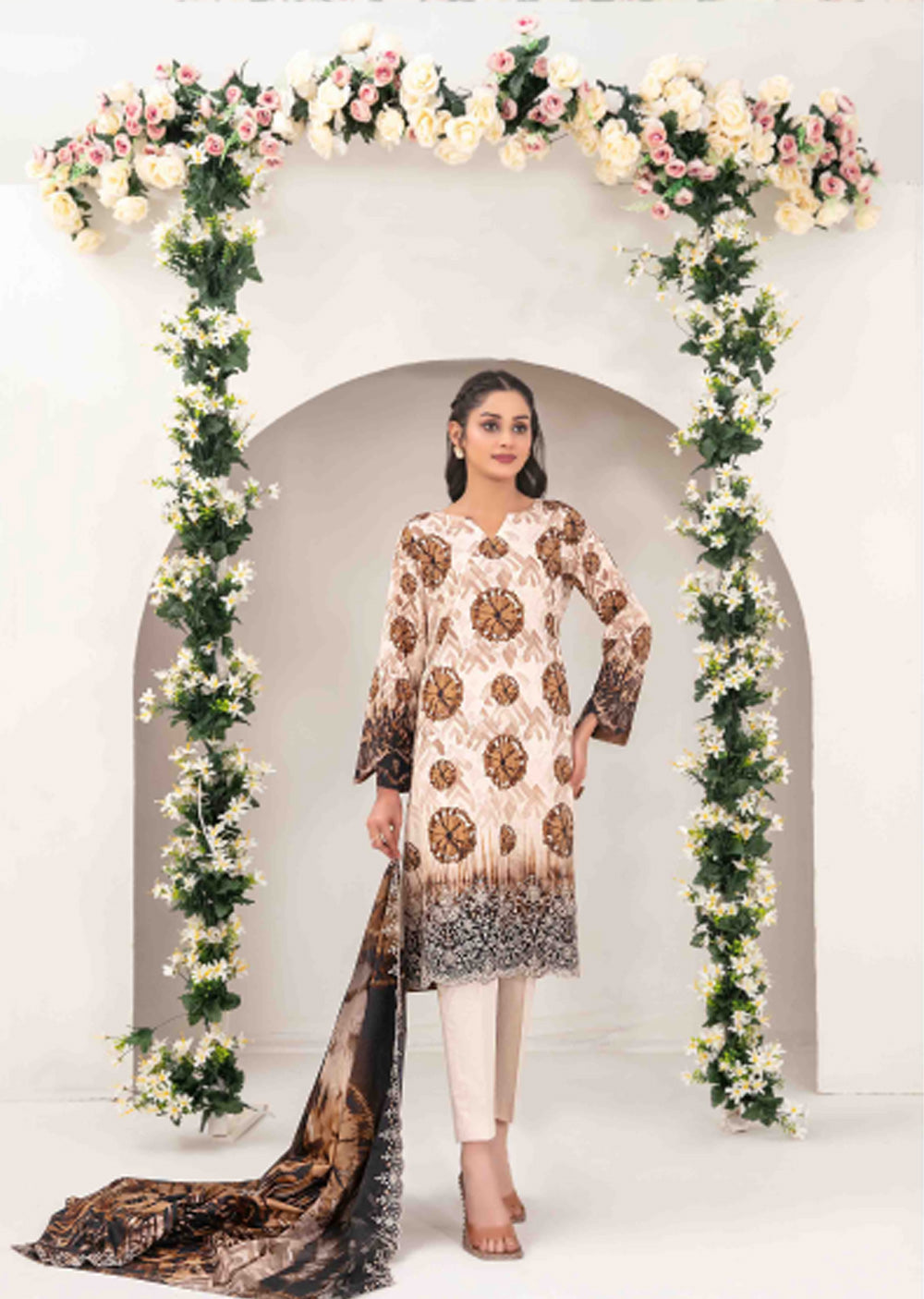 TWD-1392 Readymade Haliyah Tawakkal Lawn Suit 2025 – Memsaab