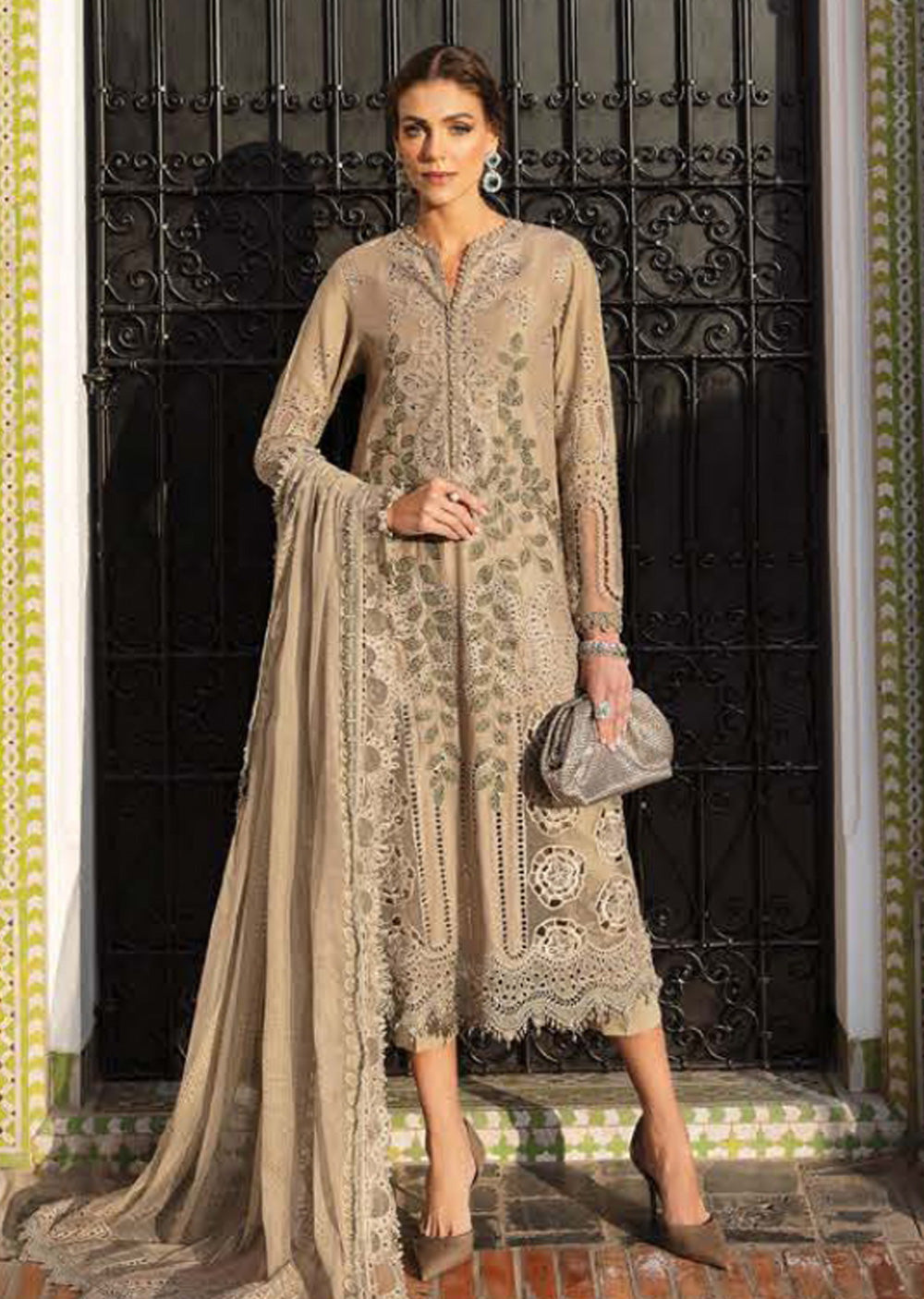 MLUX-03-A - Maria B Voyage Lux Lawn Collection Vol 25 2025 – Memsaab