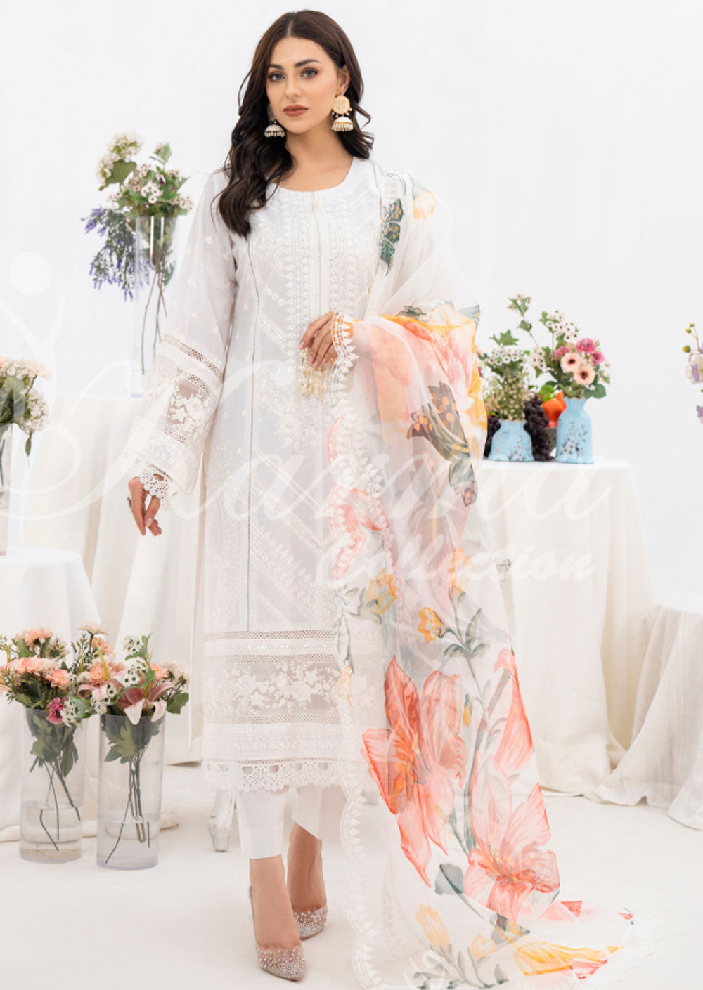 KC-1323 White Readymade Tehazeeb Collection by Karma 2023 – Memsaab