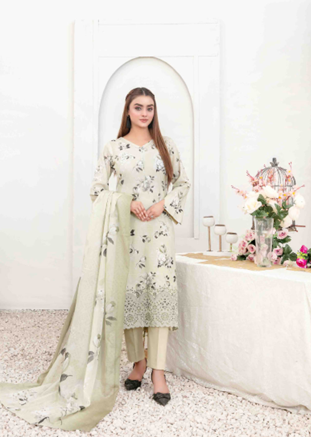 TWD-1682- Readymade Areeba Tawakkal Lawn Suit 2025 – Memsaab