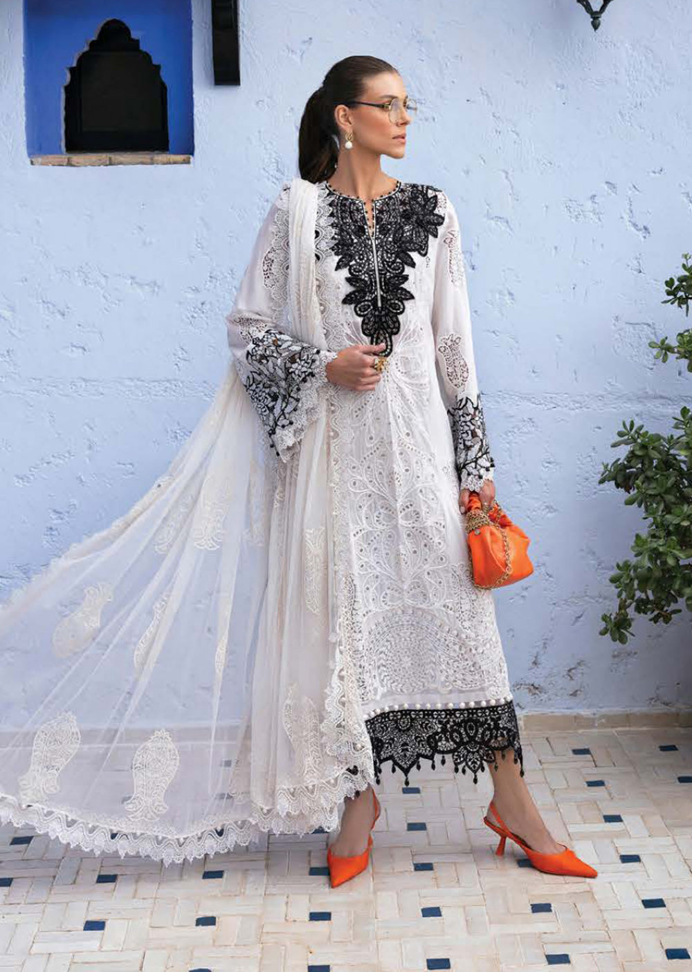 MLUX-05-A - Maria B Voyage Lux Lawn Collection Vol 25 2025 – Memsaab
