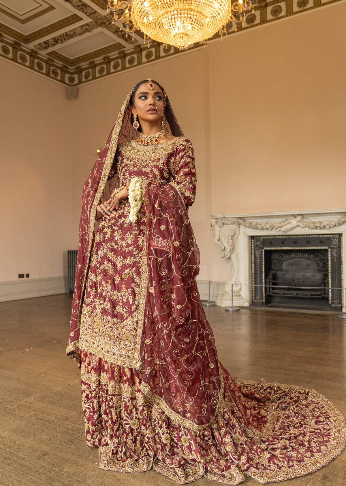 SRB2506 - Kiran Bridal Farshi Lengha – Memsaab