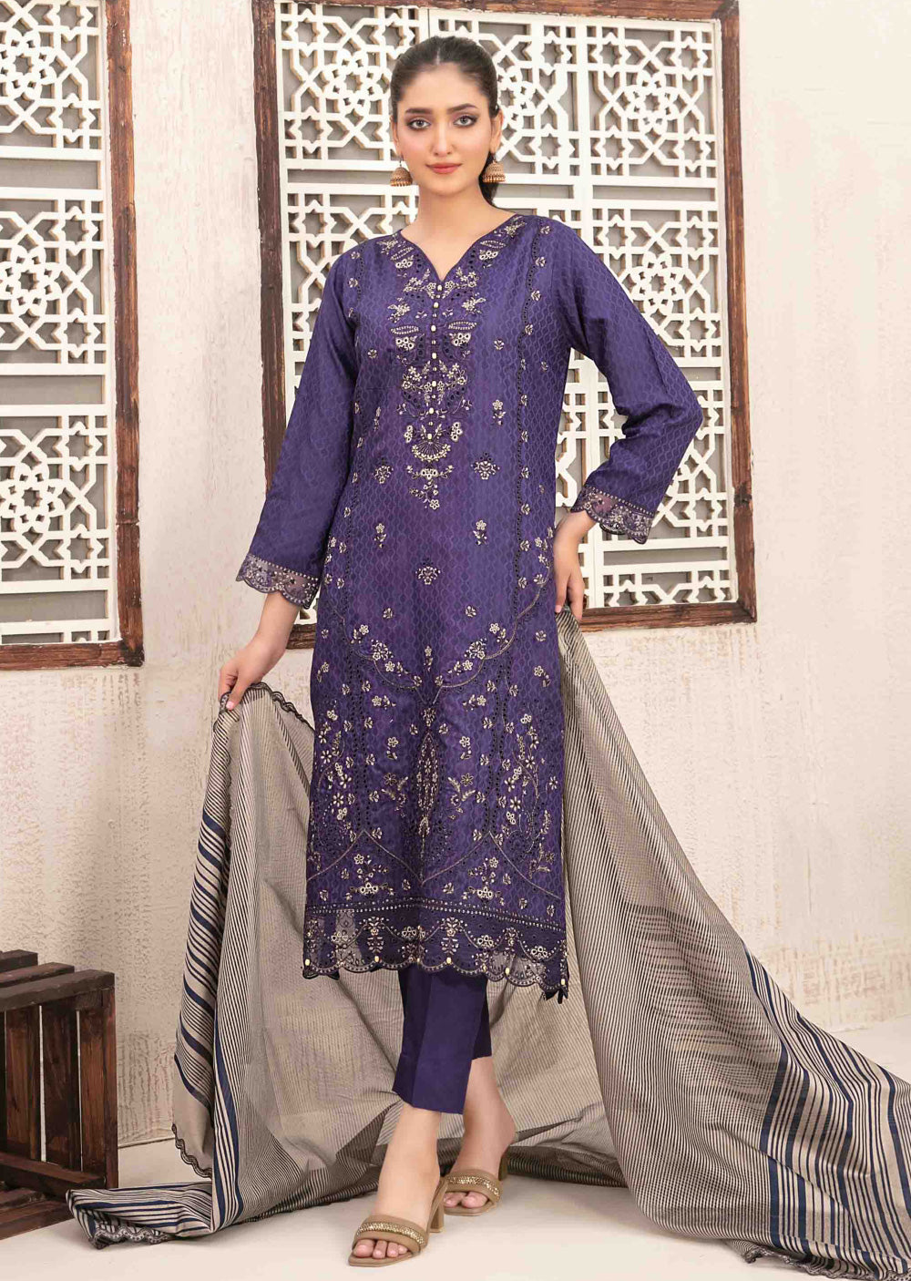 NTR-5265 - Unstitched - Nurten Fancy Embroidered Viscose Suit 2025 ...