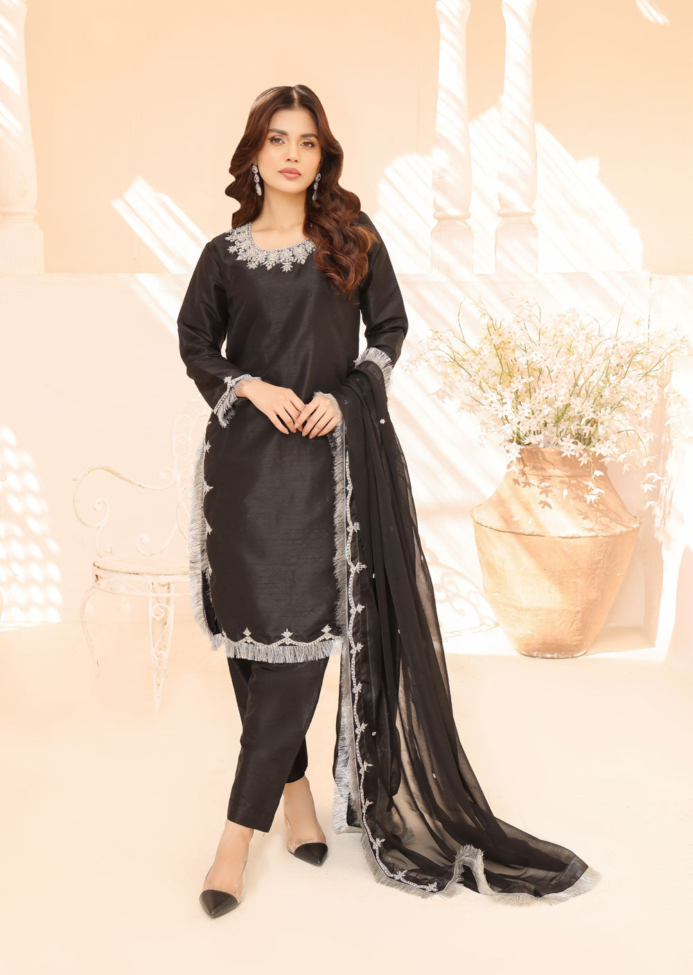 SRB110 - SADA BAHAR - Black Sehrish.B Designer Outfit – Memsaab