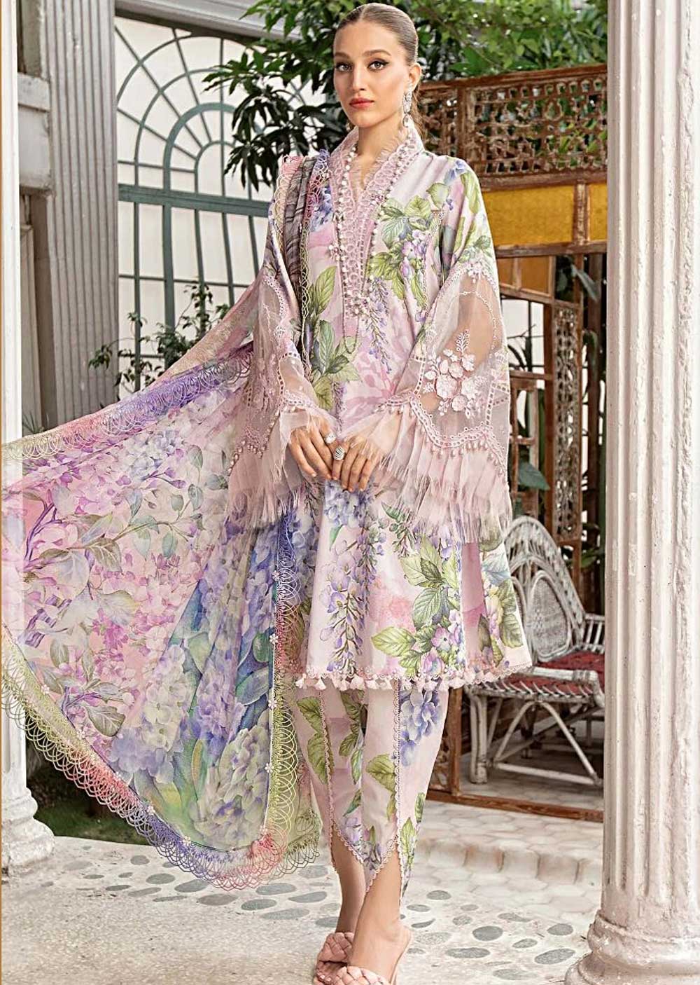 MSBL-08 Unstitched Maria.B Inspired Linen – Memsaab