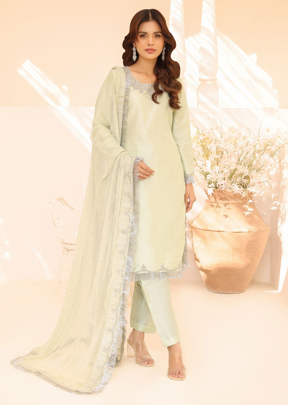 SRB110 - SADA BAHAR - Mint Sehrish.B Designer Outfit – Memsaab