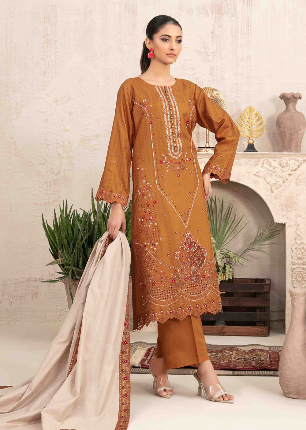NTR-5268 - Unstitched - Nurten Fancy Embroidered Viscose Suit 2025 ...
