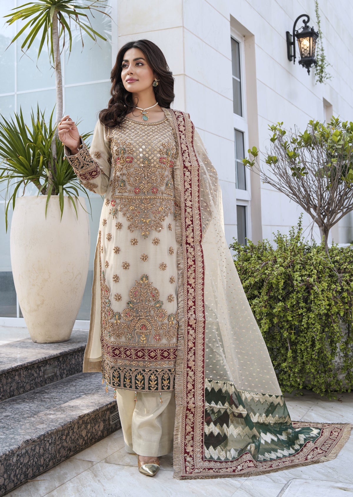 MARW-1611- Light Gold- Readymade Wedding Wear Outfit – Memsaab