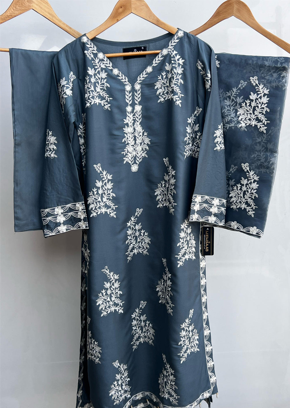 HK283 - Resha - Grey Mummy N Me Double Layer Suit – Memsaab