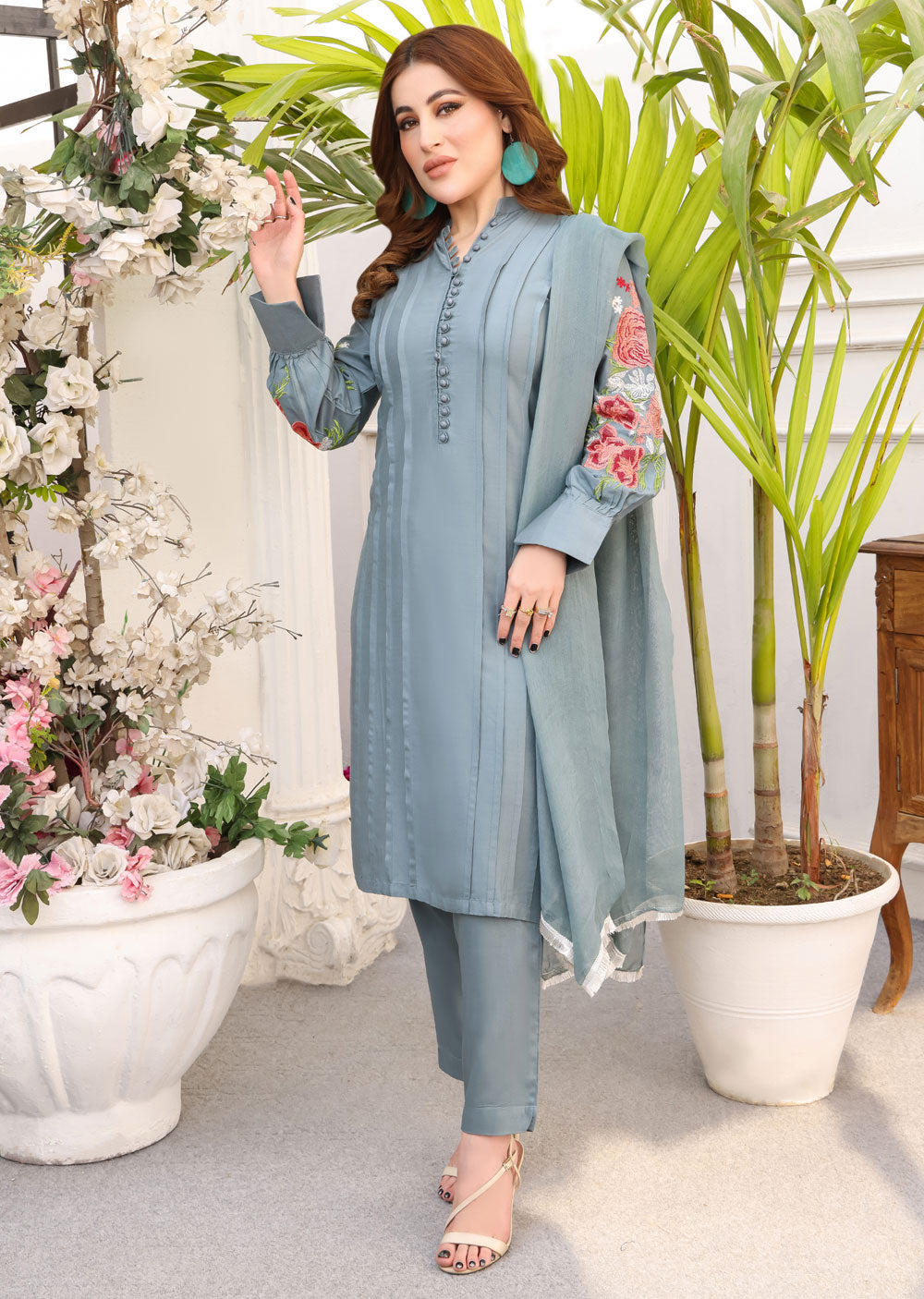 HK232 Paladin - Grey Linen Mummy n Me Readymade Suit – Memsaab