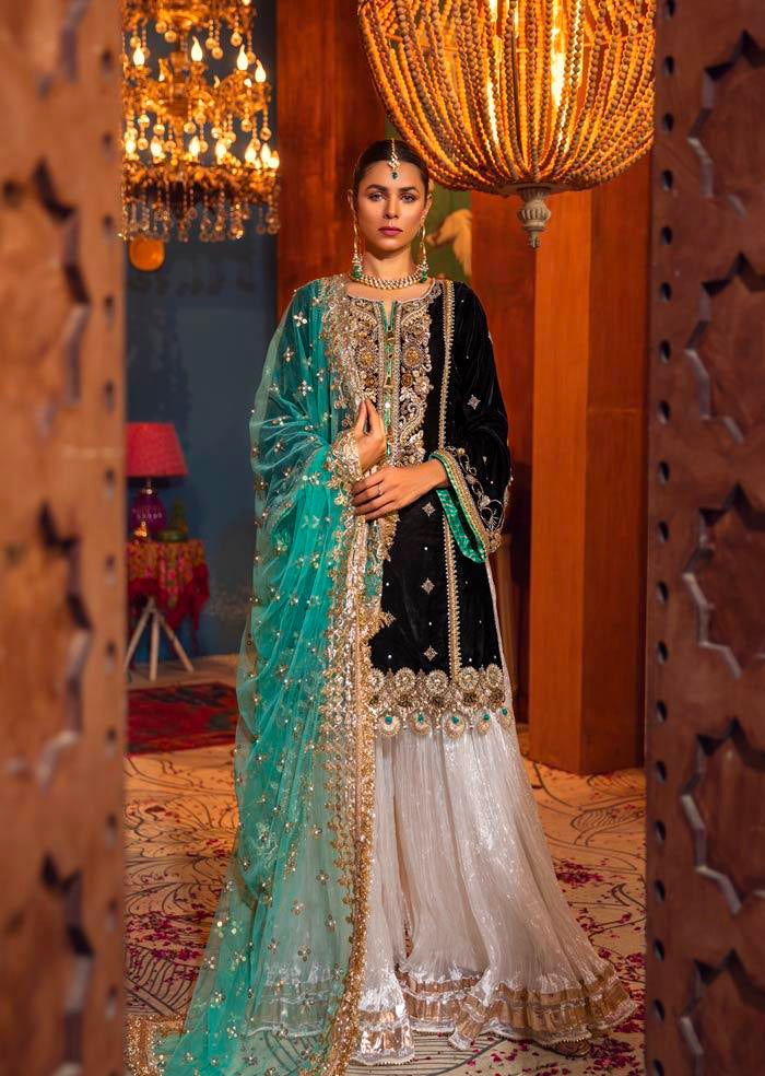 P-225 Black Velvet Readymade Khuda Ameer Creations 2024 – Memsaab