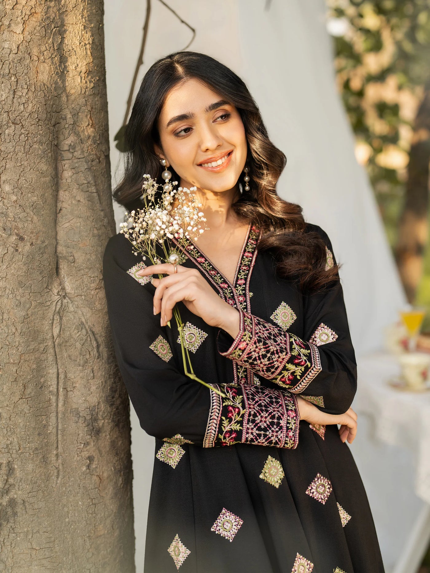 SHADOW ROSE -Garnet - Readymade 3 Piece – Memsaab