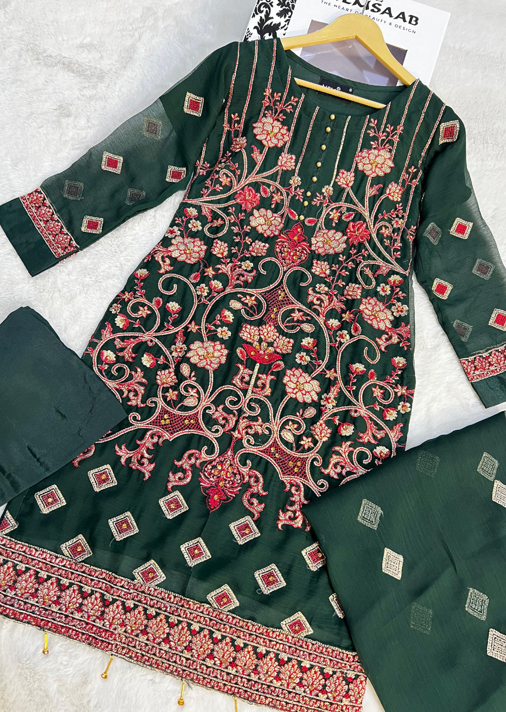 HK288 Sansa - Green Readymade Outfit – Memsaab