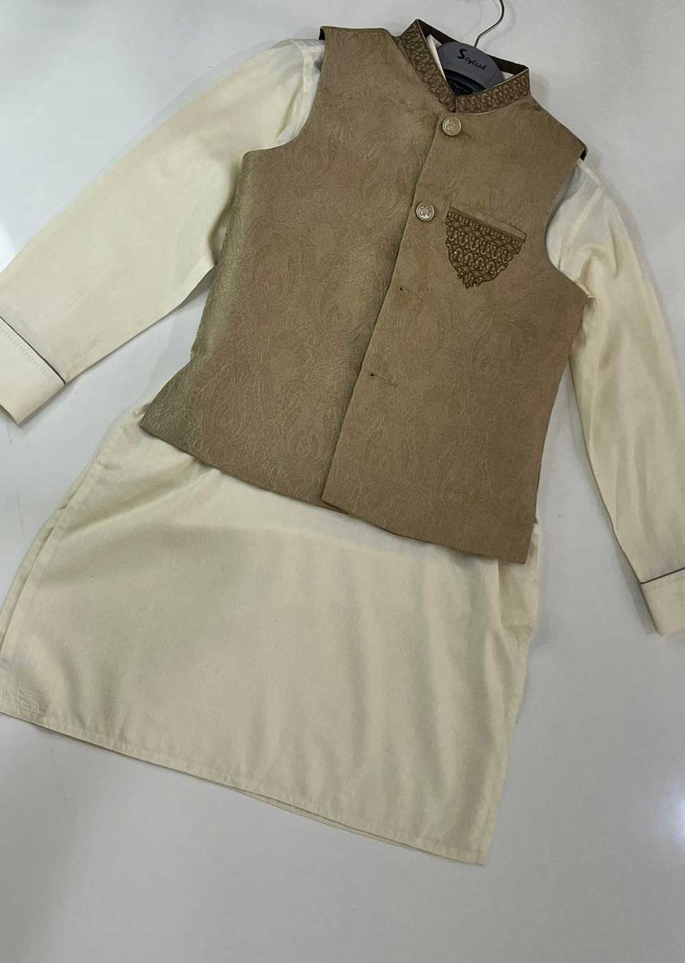 K2077 Readymade Boys Salwar Kameez Waistcoat Set – Memsaab