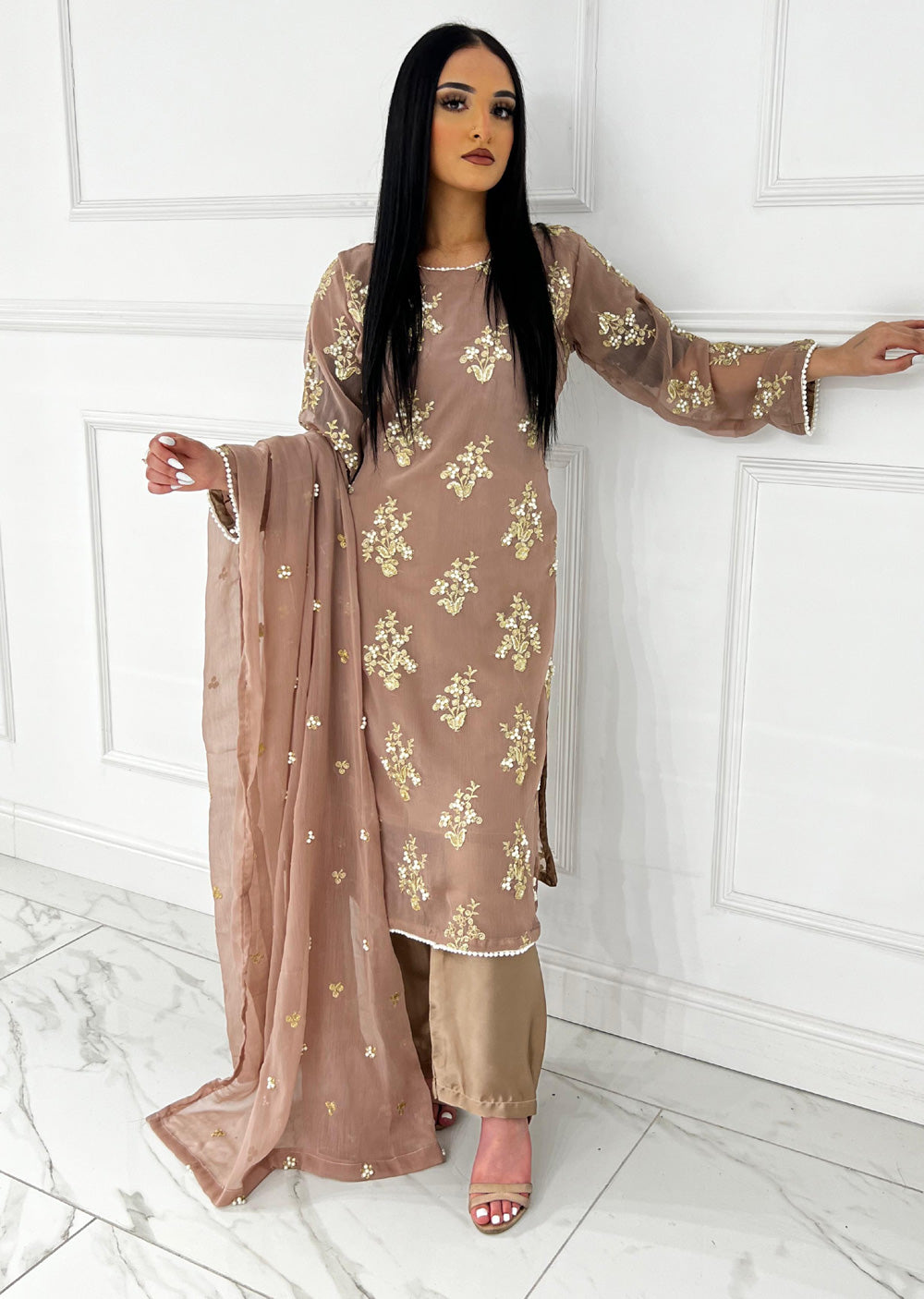 SMR3109 Rehem Dil - Lilac Chiffon Suit – Memsaab