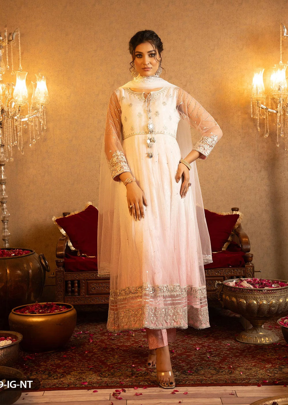 9619-IG-NT - Pink - Readymade Shaposh Formal Suit – Memsaab